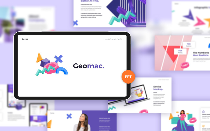 Plantilla de PowerPoint creativa de Geomac - TemplateMonster
