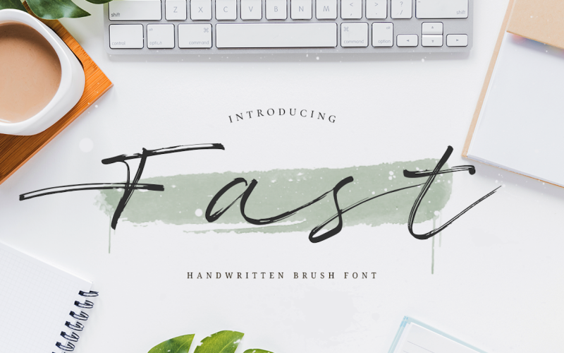 Fast - Handwritten Brush Font #171011 - TemplateMonster