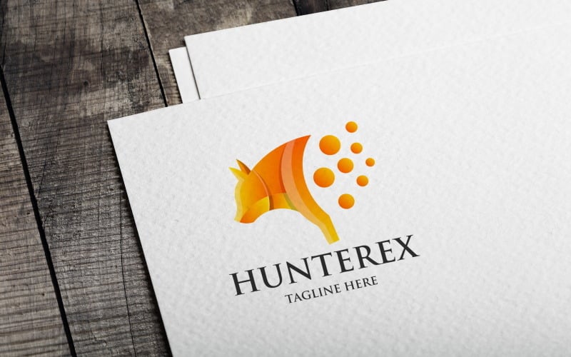 Hunterex Logo template #171817 - TemplateMonster