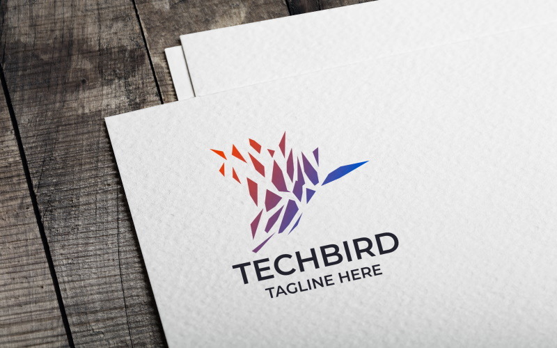 Tech Bird Logo template #171833 - TemplateMonster