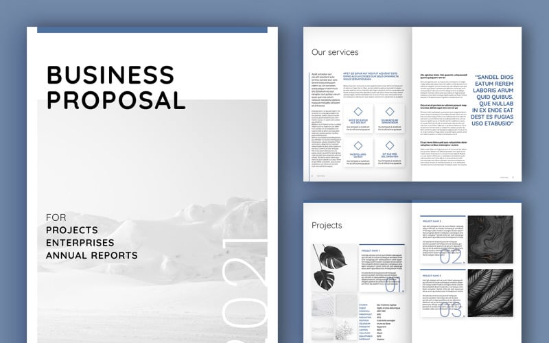 Business Proposal Layout (A4+US) - Corporate Identity Template