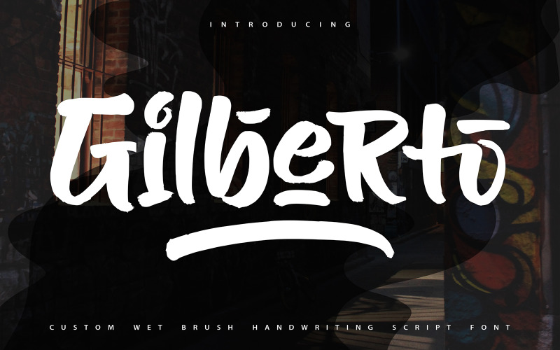 Gilberto | Brush Handwriting Cursive Font - TemplateMonster