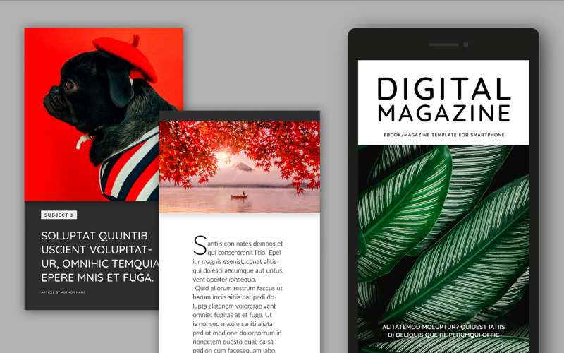 Modelo de layout de revista digital #172061 - TemplateMonster