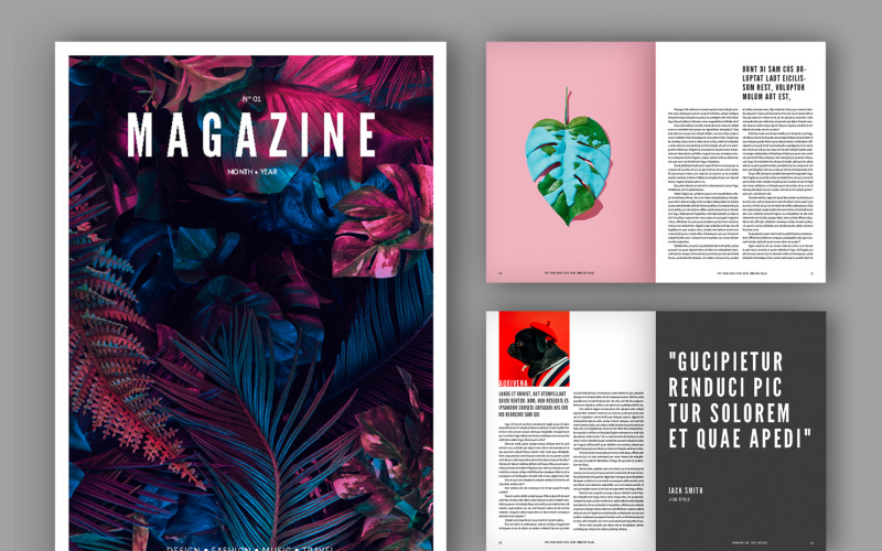 Modelo de layout de revista #172063 - TemplateMonster