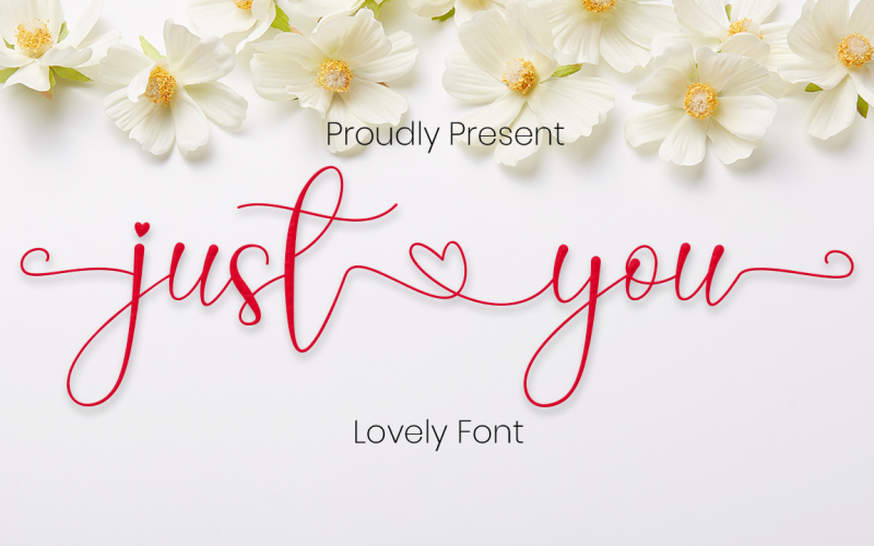 Just You Lovely Font #172171 - TemplateMonster