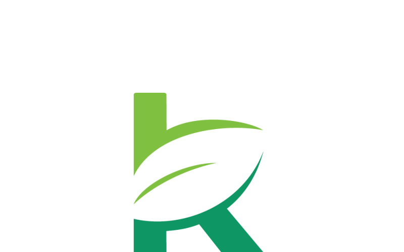 Modelo de logotipo com letra verde K - TemplateMonster