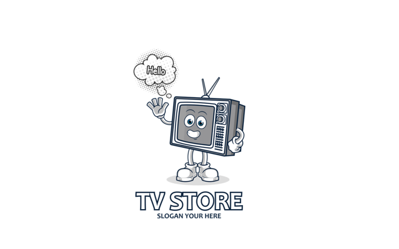 TV Mascot Logo Template #172224 - TemplateMonster