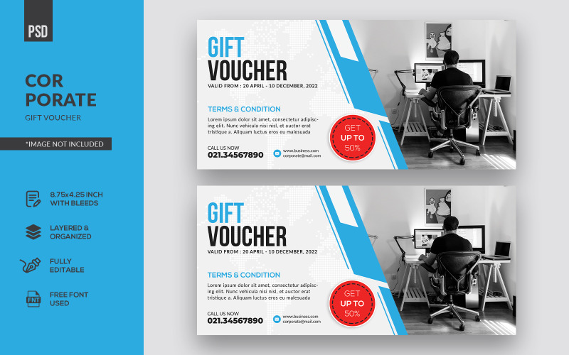 Modern Gift Voucher #172560 - TemplateMonster