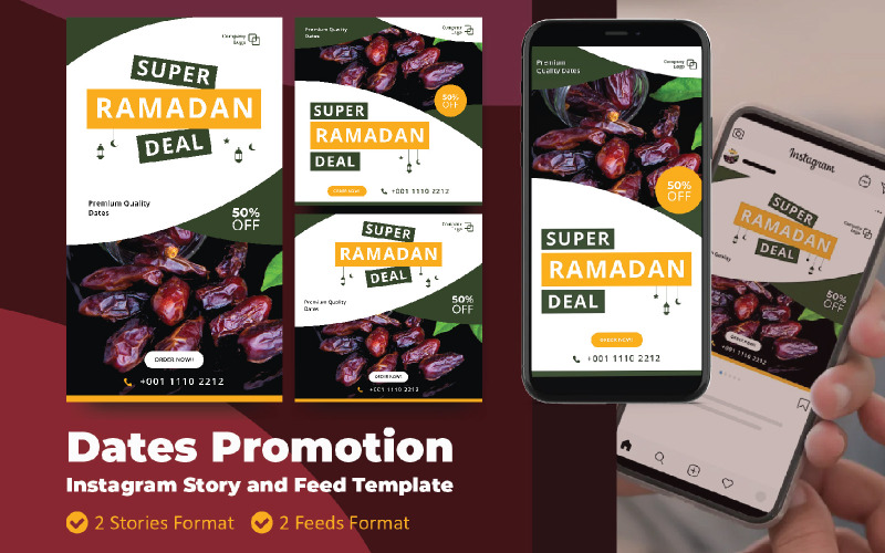 Dates Fruit Promotion Social Media Template - TemplateMonster