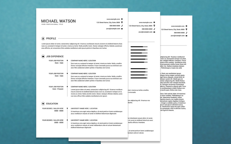 Michael Resume Template #173431 - TemplateMonster