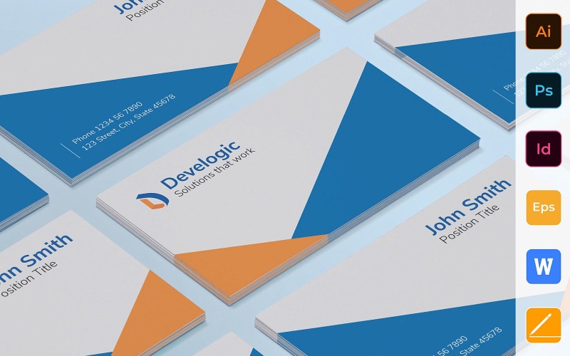 Professional Web and Mobile App Development Business Card Template