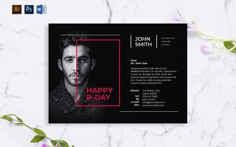 Creative Art Director Greeting Card Template