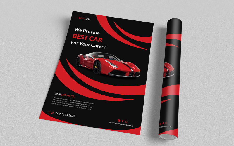 Car Promotion Flyer Corporate identity template