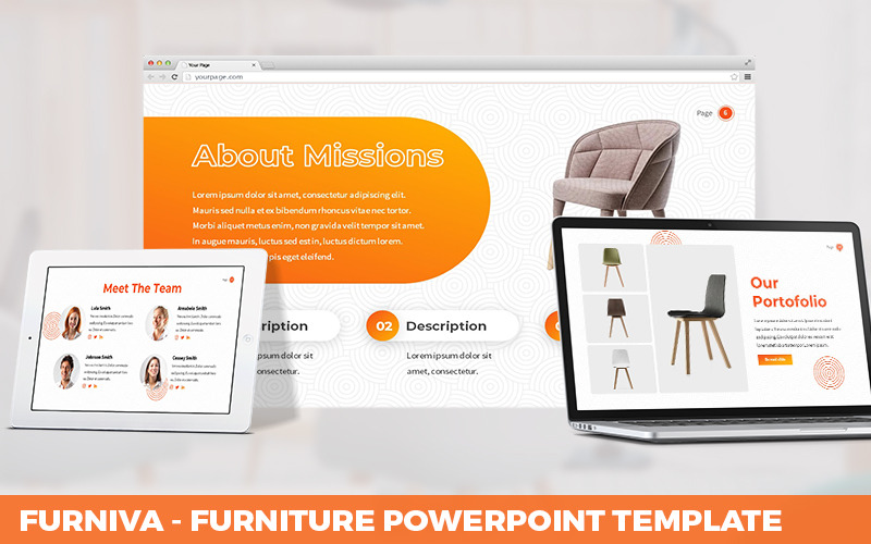 Furniva - Furniture Powerpoint Template - TemplateMonster