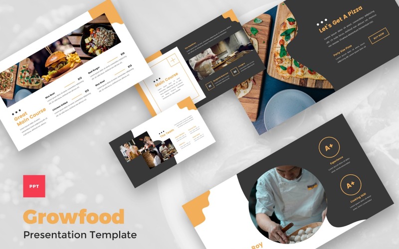 Growfood - Modèle PowerPoint de nourriture et de boissons