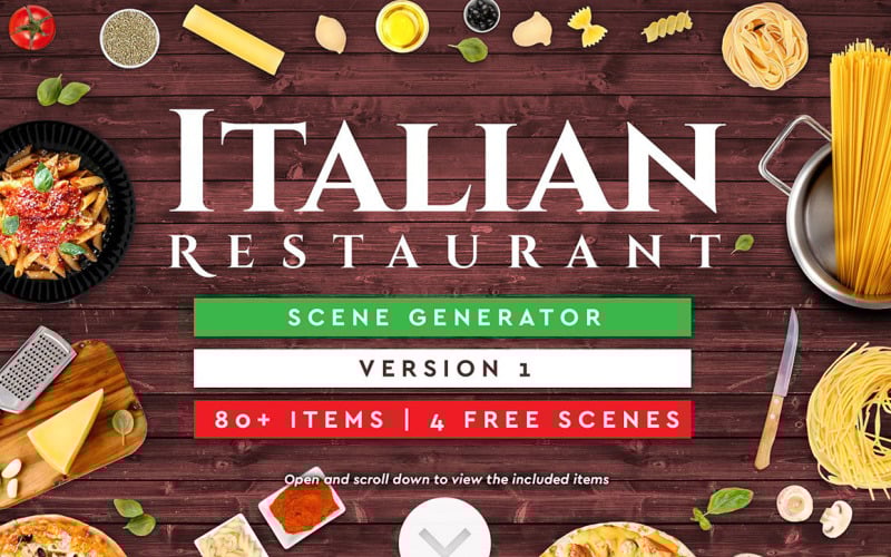 Italian Restaurant Scene Generator #176254 - TemplateMonster