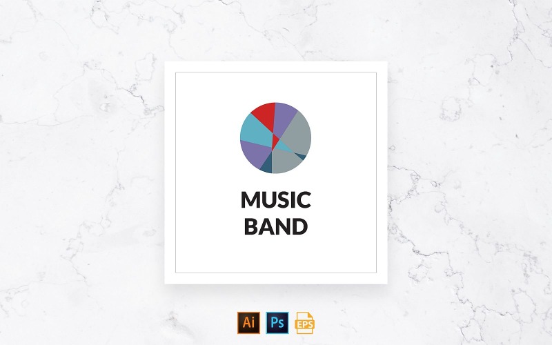 Modèle de logo de groupe de musique prêt à l'emploi