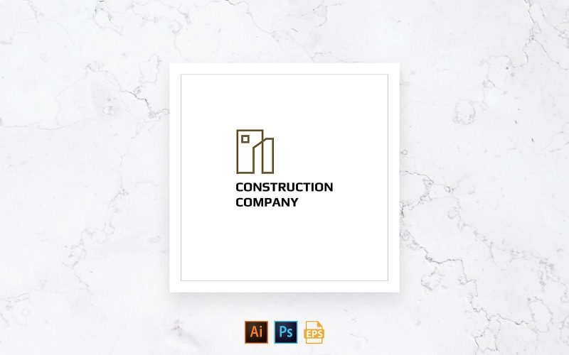 Ready-to-Use Construction Logo Template - TemplateMonster