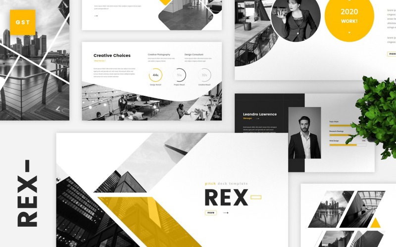 Rex - Pitch Deck Google Slides Template - TemplateMonster