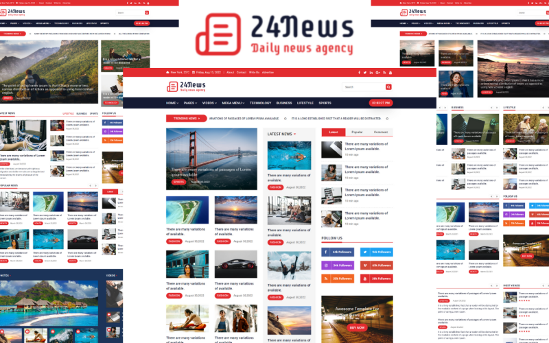 24News - Plantilla Bootstrap y Html5 para agencias de noticias