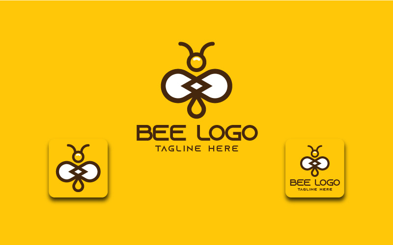 Minimalist Bee Logo template #177565 - TemplateMonster