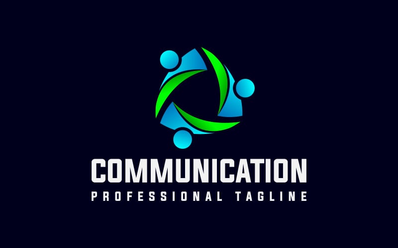 Abstract Social Communication Global Leader Logo Design