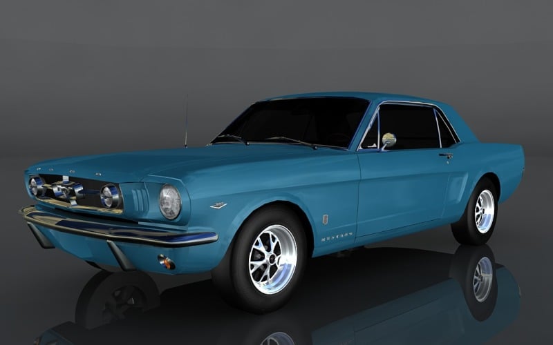 1965 Ford Mustang 3D Model #178838 - TemplateMonster