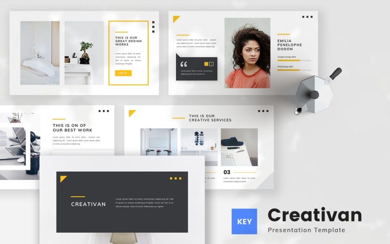 Quivner - Creative - Keynote template - TemplateMonster