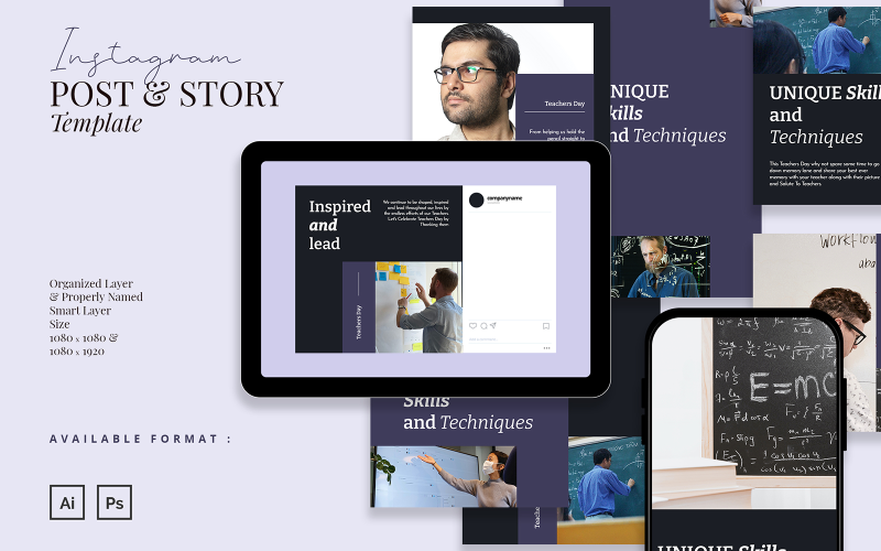 Teachers Day Instagram Social Media #179256 - TemplateMonster