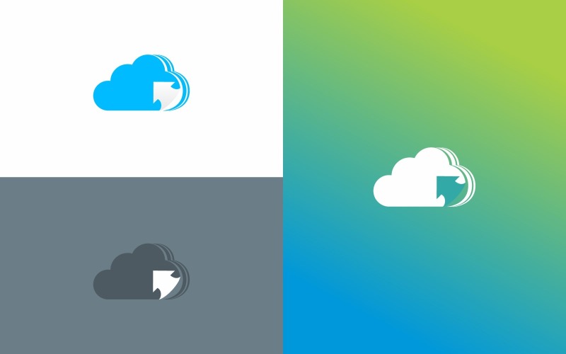 Cloud power 2 Logo symbol Design Template - TemplateMonster