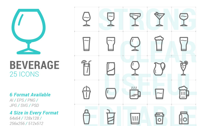 Beverage Mini Icon #179892 - TemplateMonster