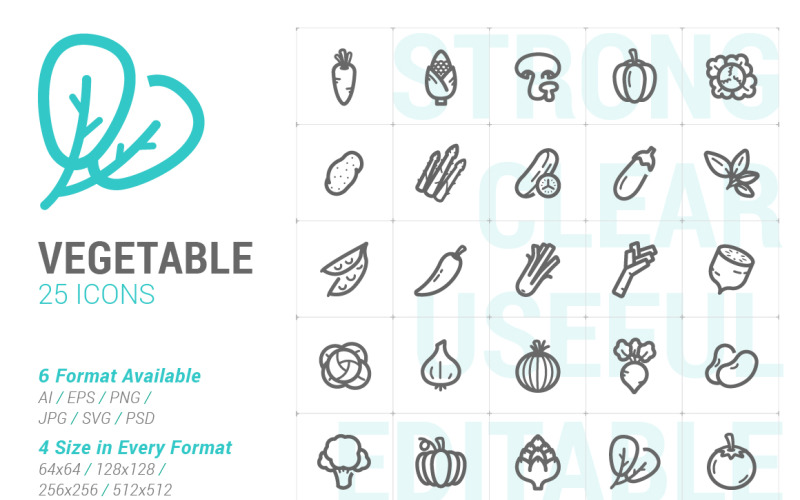 Vegetable Mini Icon #179894 - TemplateMonster