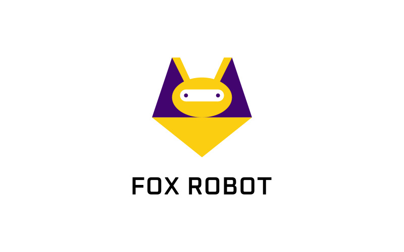 Fox Robot - Modèle de logo Tech #180372 - TemplateMonster