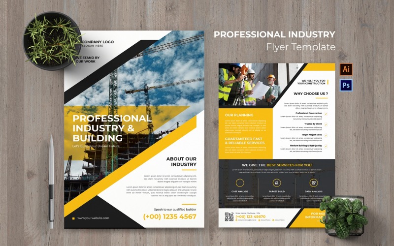 Professional Industry Flyer #180420 - TemplateMonster