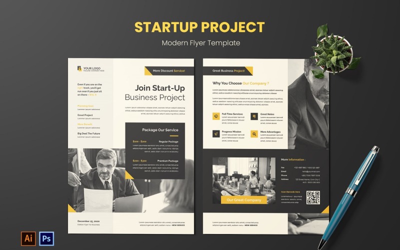 Start Up Project Modern Flyer #180402 - TemplateMonster