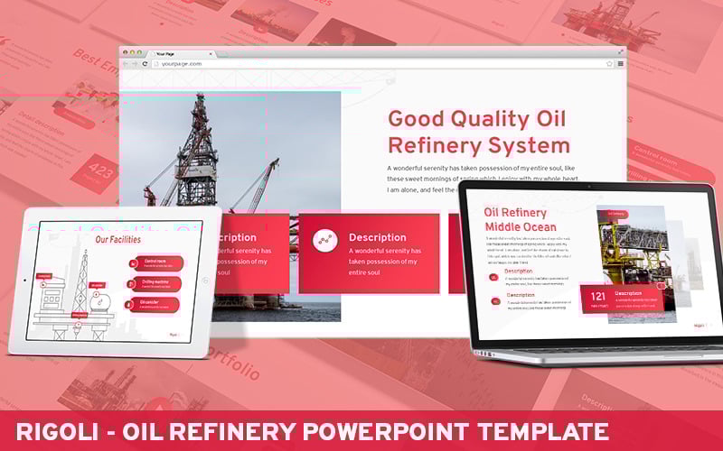 Rigoli - Oil Refinery Powerpoint Template - TemplateMonster