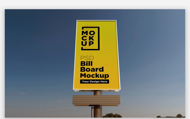 Single Pole Advertising Product Mockup - TemplateMonster