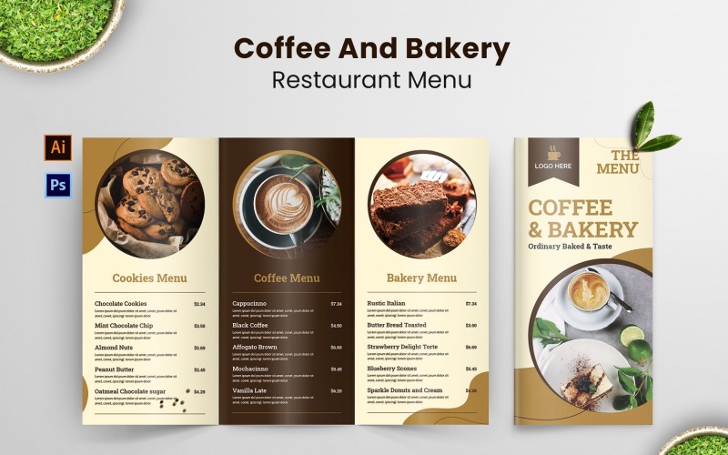 Coffee & Bakery Food Menu #181225 - TemplateMonster