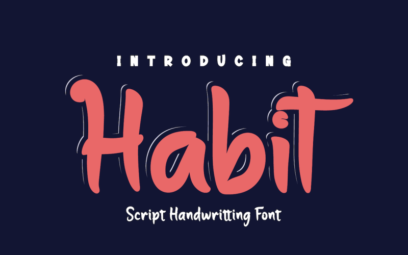 Habit - Beautiful Handwriting Font #181412 - TemplateMonster