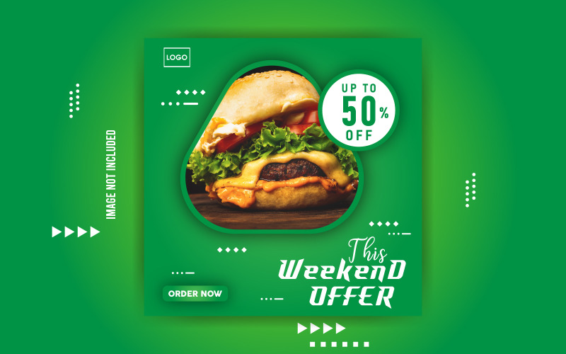 Weekend Offer Sale Banner Template #181470 - TemplateMonster
