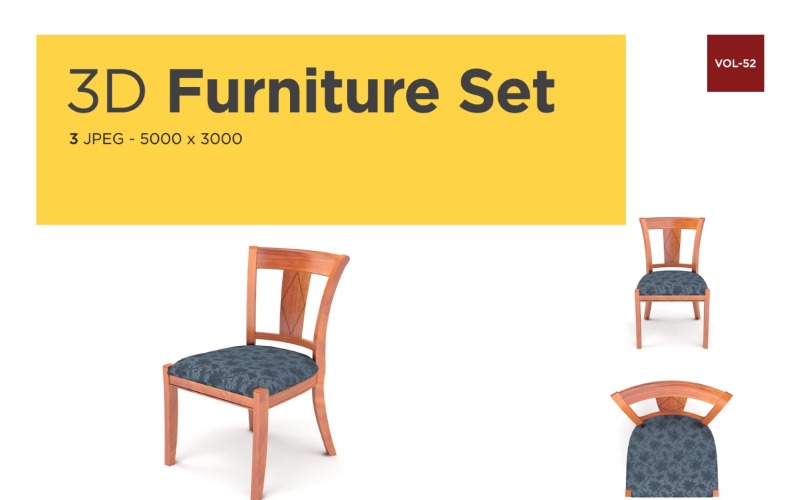 Luxury Arm Chair Front View Furniture 3d Photo Vol-52 Product Mockup