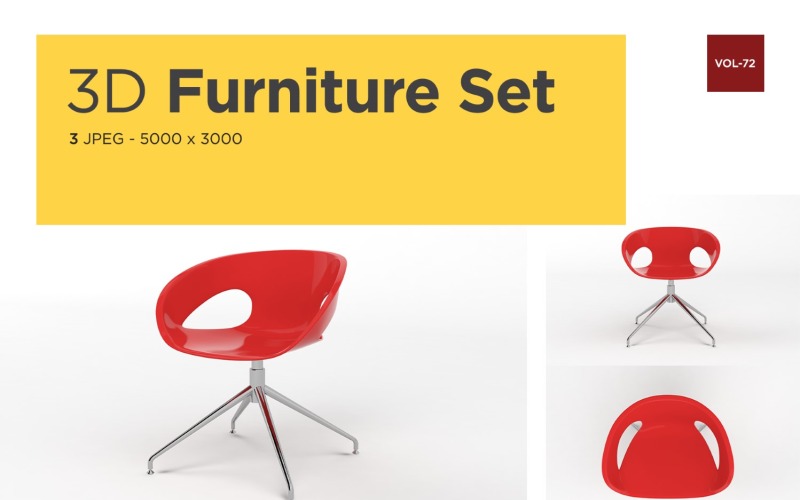 Modern Arm Chair Front View Furniture 3d Photo Vol- 72 Product Mockup