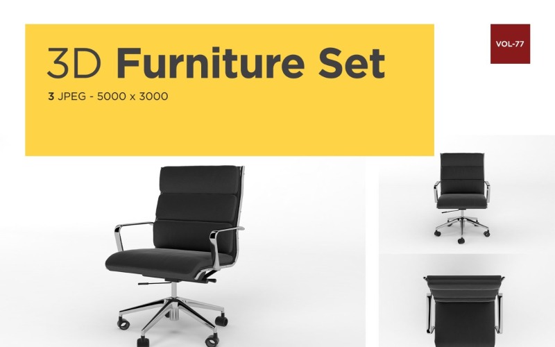 Modern Arm Chair Front View Furniture 3d Photo Vol- 77 Product Mockup