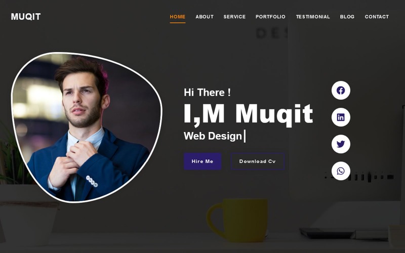 Sustainer - Free Cv/Resume Landing Page Template