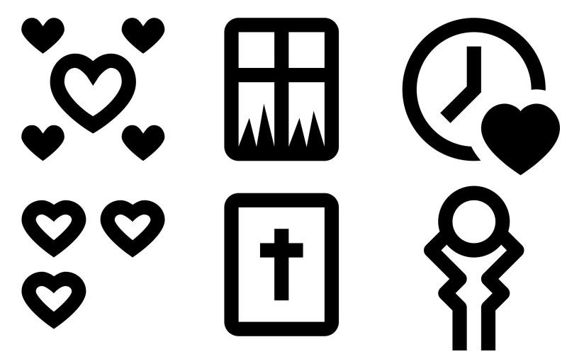 Pack d'icônes de vacances dans un style décrit