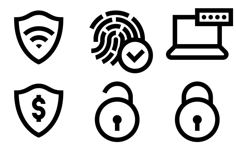 Security Icon Pack in Windows 10 Style - TemplateMonster