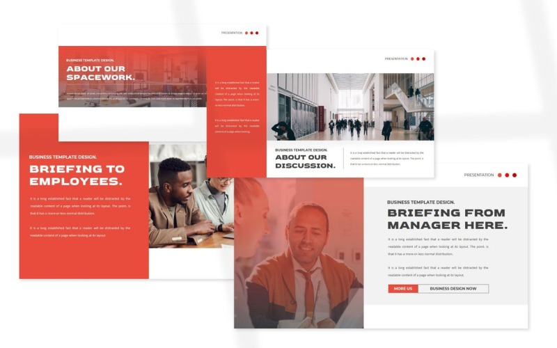 Modèle PowerPoint de BusinessPRO #182964 - TemplateMonster
