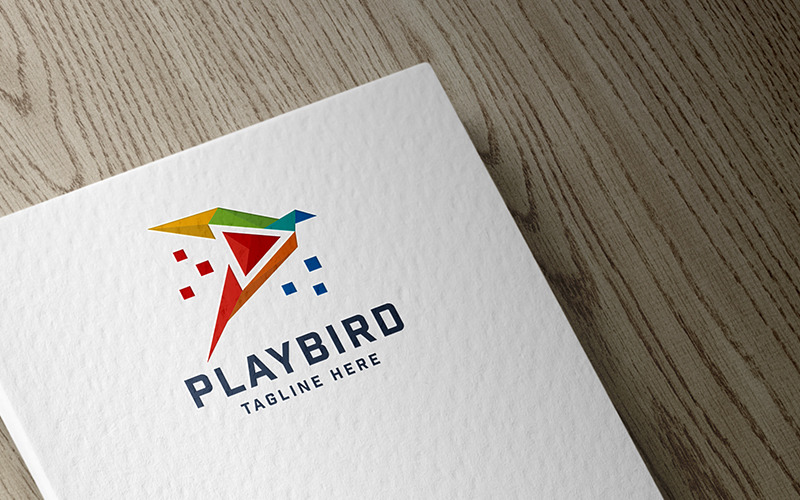 Professional Play Bird Logo template - TemplateMonster