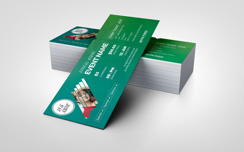 Corporate Event Ticket Vol_ 29 #183487 - TemplateMonster
