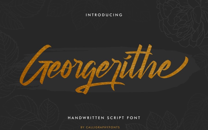 Georgerithe Brush Calligraphy Font #183406 - TemplateMonster